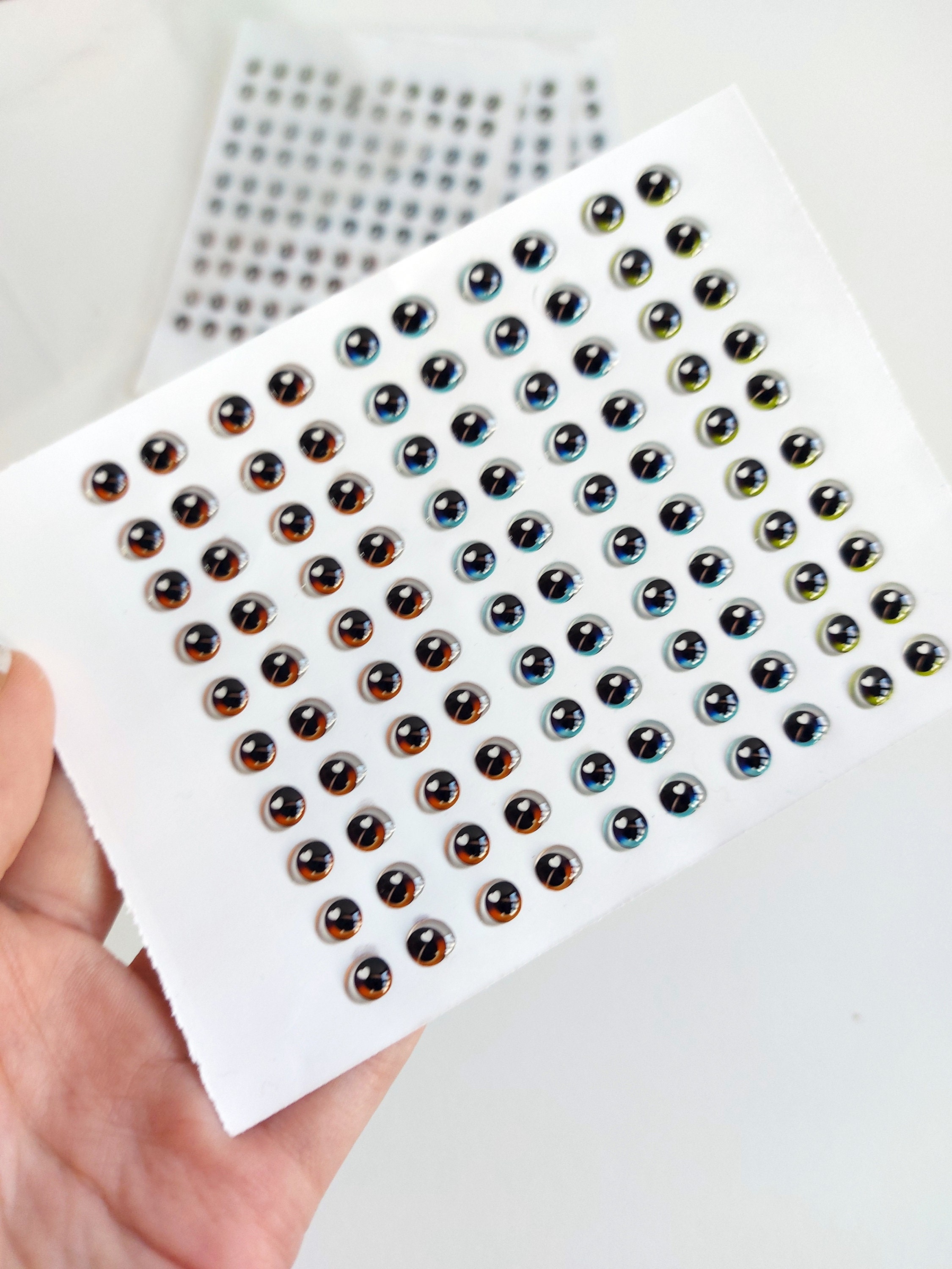 Sticker Resin Eyes, Resin Sticker Eyes, Adhesive Eyes - Etsy