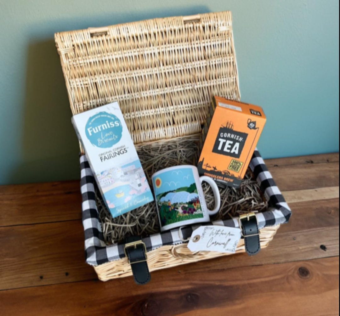 Handmade Cornish Gift Hamper: Eden Project Mug, Tea & Biscuits - Etsy