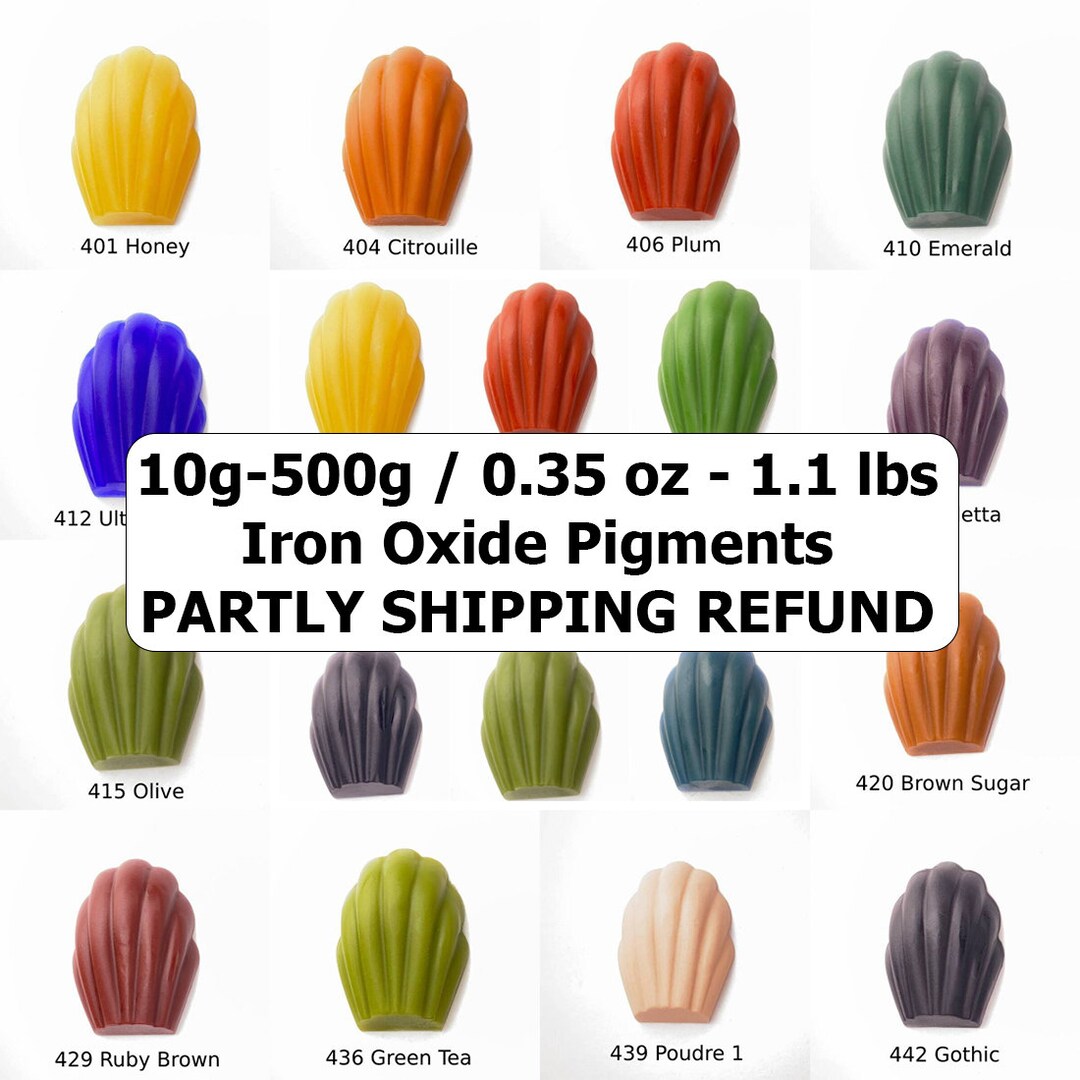 400 Oxidessa. 42 Iron Oxide Colors. Liquid. No Bleeding Pigment DYE ...