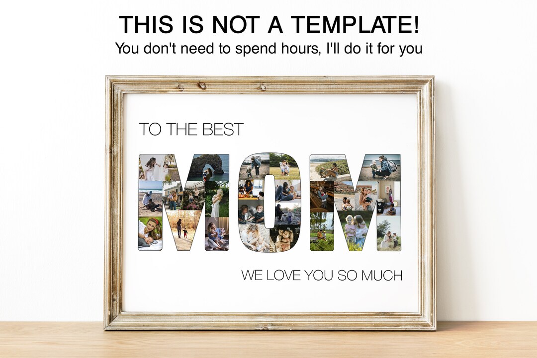 Custom Mom Photo Collage, Personalized Mother's Day Gift - Etsy