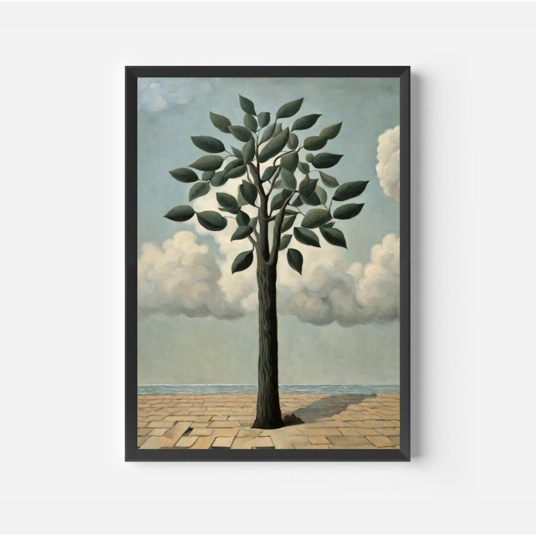 Rene Magritte Print, Rene Magritte Poster, Lonely Tree, Rene Magritte ...