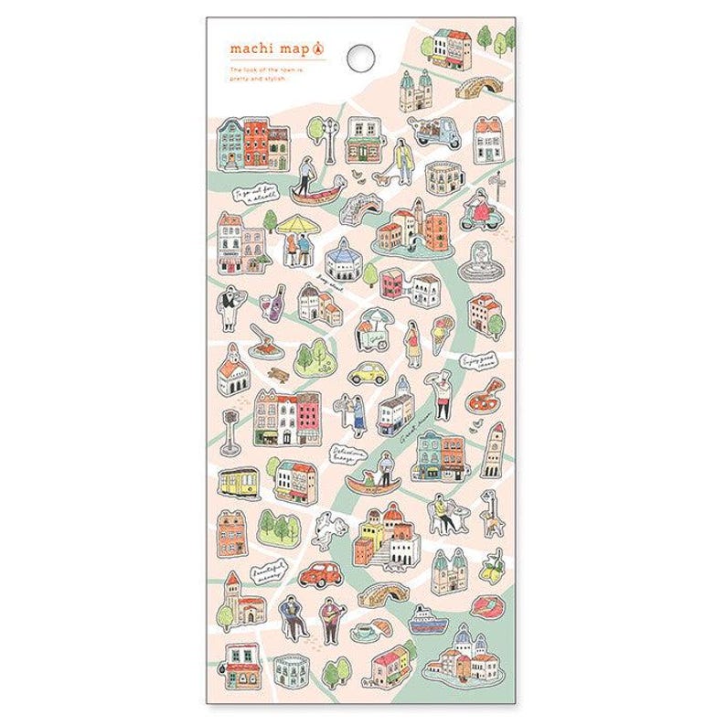 Mind Wave Stickers Machi Map City Map - Etsy
