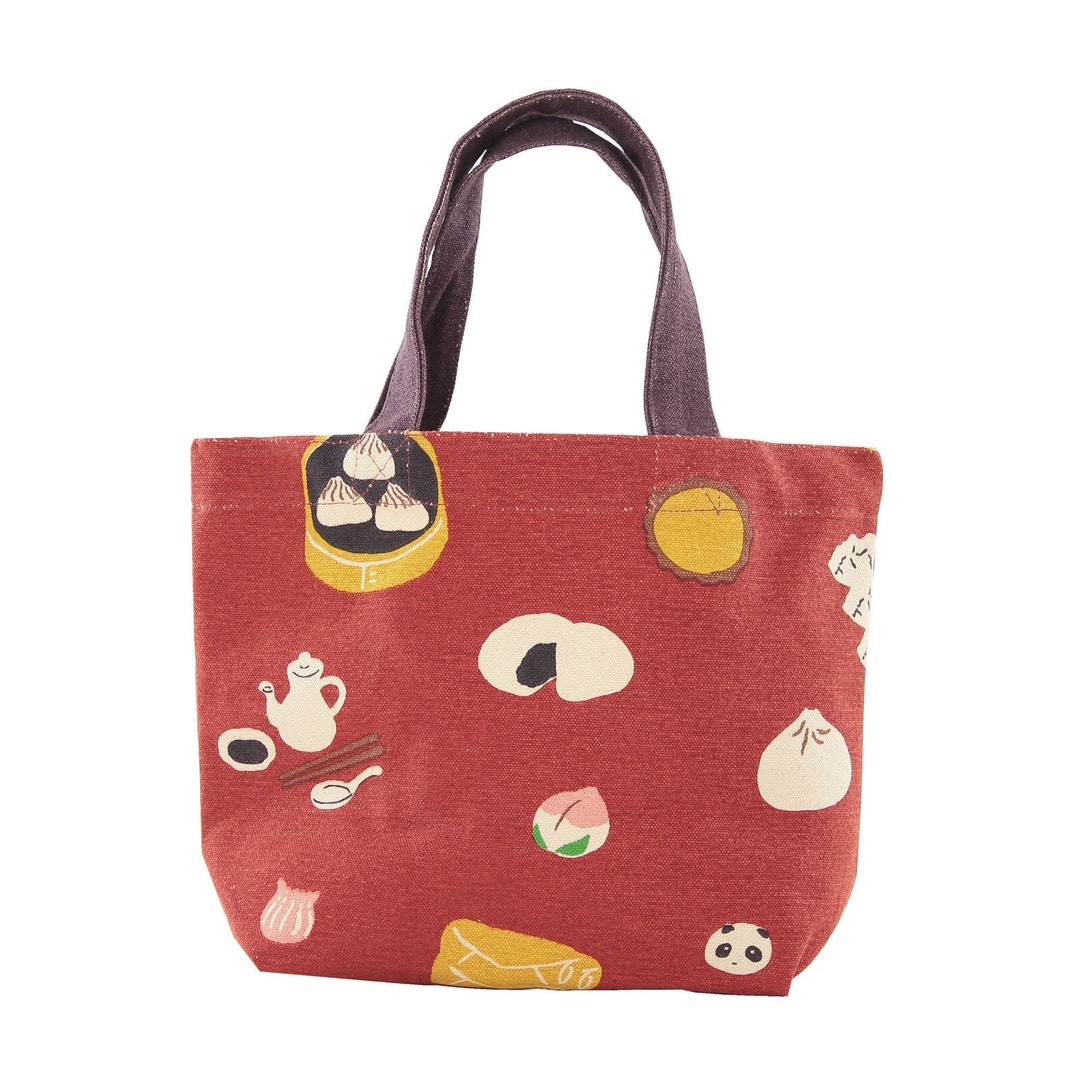 Japanese Mini Tote Bag Lunch Bag 30 X 20 Cm 100% Cotton Steamed Baozi ...