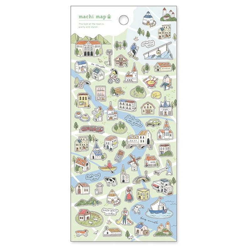 Mind Wave Stickers Machi Map City Map - Etsy