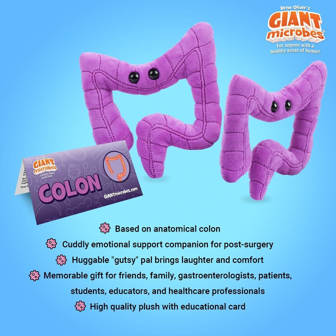 Giantmicrobes Colon Plush, Get Well Gifts, Colon Cancer Awareness ...