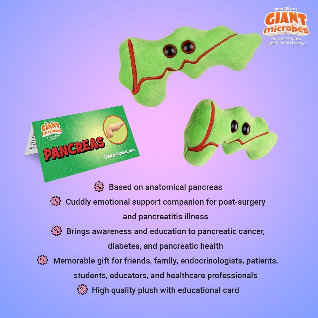 Giantmicrobes Pancreas Plush, Diabetes Gifts, Get Well Gifts ...