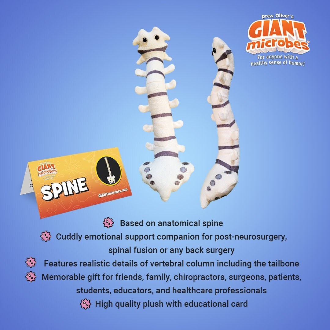 Giantmicrobes Spine Plush, Neurosurgeon Gifts, Spine Surgery Gift ...