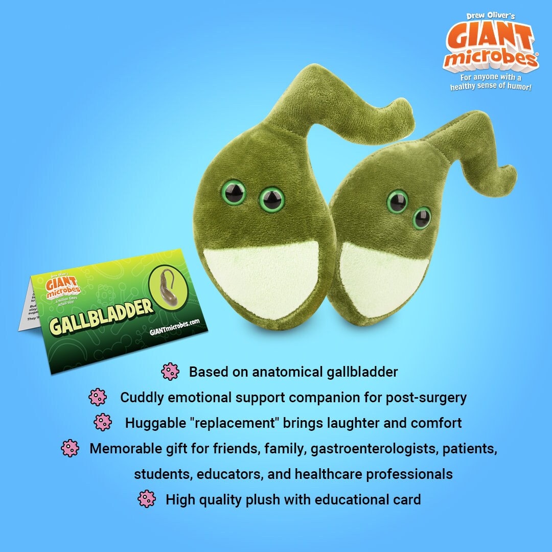 Giantmicrobes Gallbladder Plush, Gallbladder Removal, Get Well Gifts ...