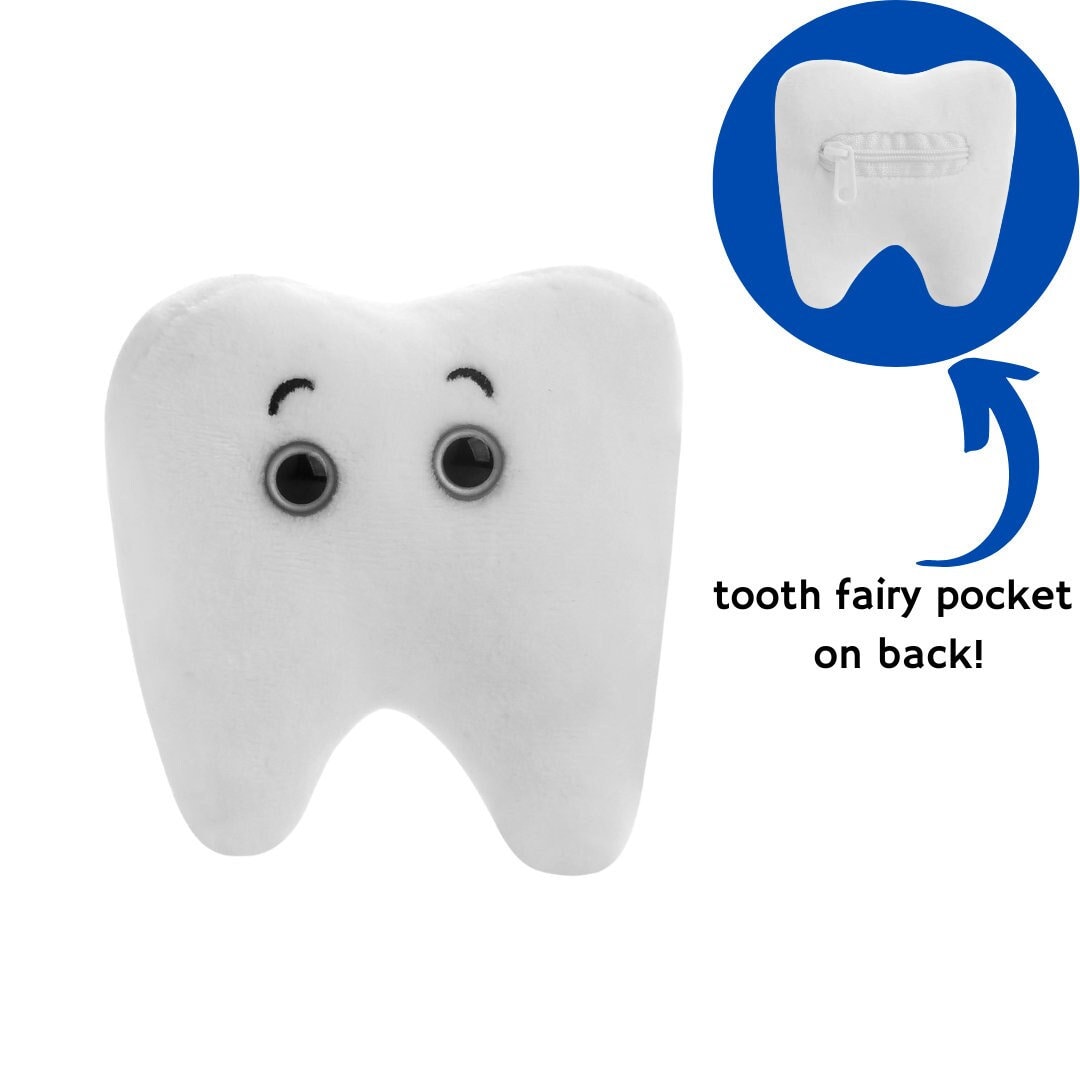 Giantmicrobes Tooth Plush With Tooth Fairy Pocket, Dentist Gift ...
