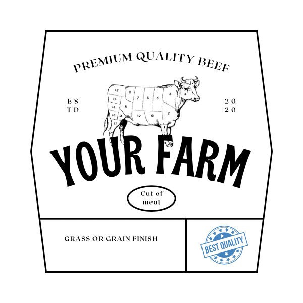 Meat Labels Farm Fresh Meat Labels Custom Meat Labels Beef Label Custom ...