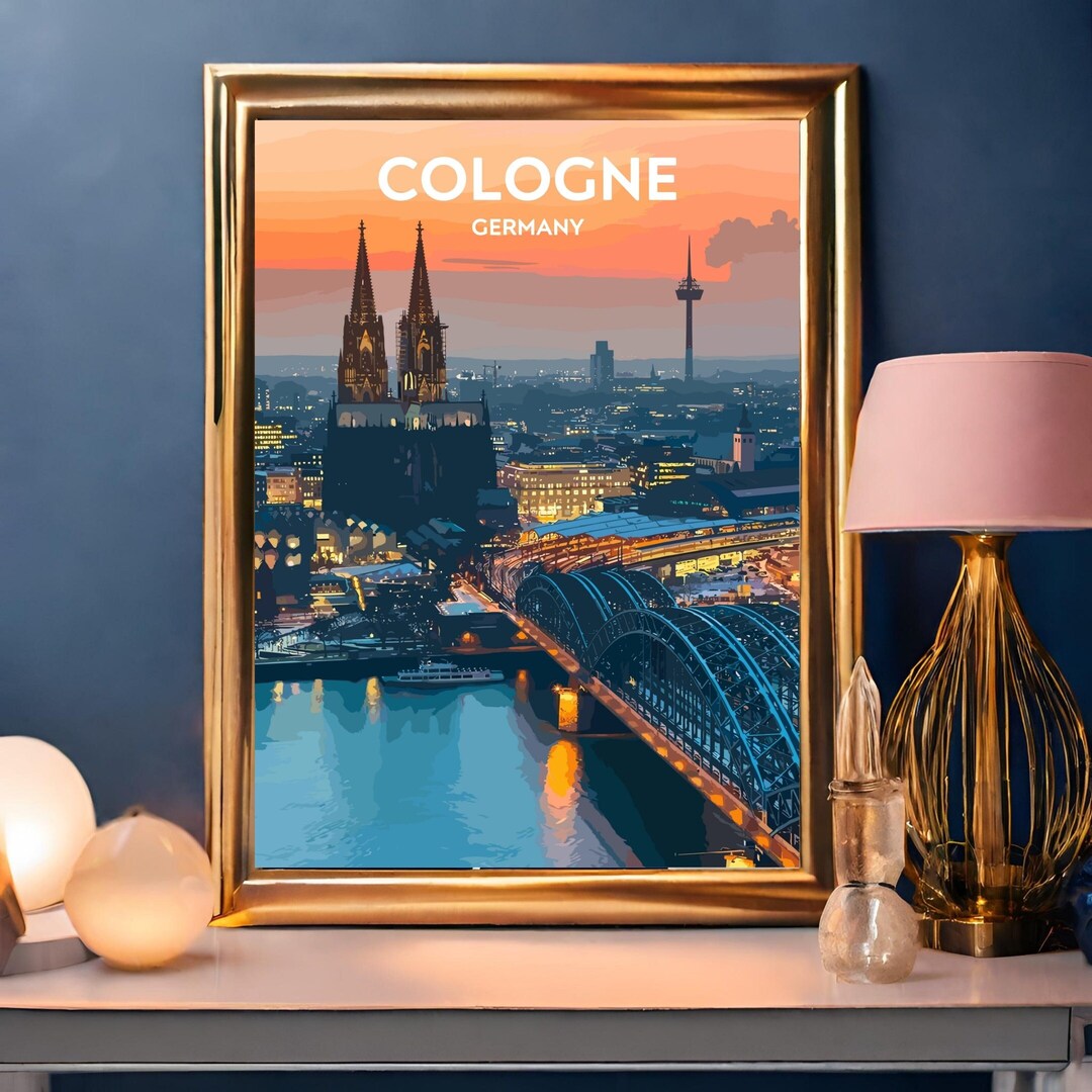 Cologne Poster, Cologne Travel Poster, Cologne Travel Print, Germany ...