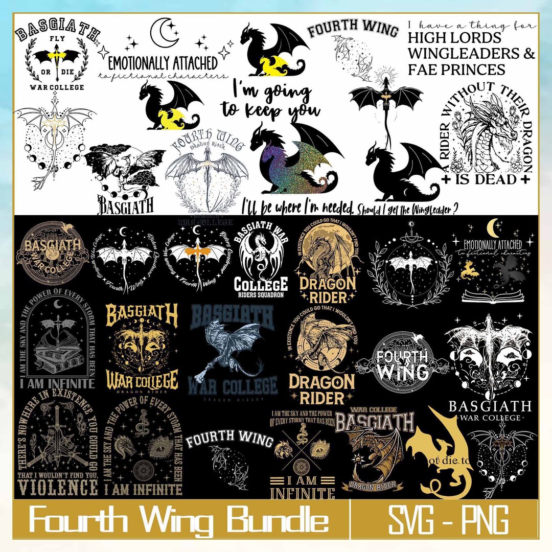 Best Quality Fourth Wing Svg Bundle, City of Starlight Svg, Dragon ...