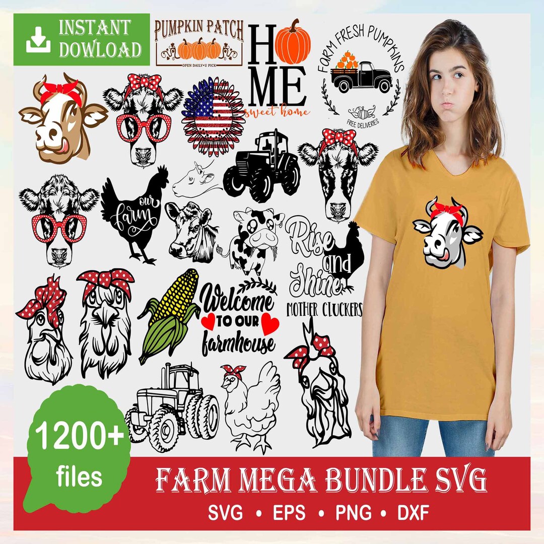 Farm Mega Bundle Svg, Farm Bundle Svg, Farm Life Svg, Farmer Svg - Etsy
