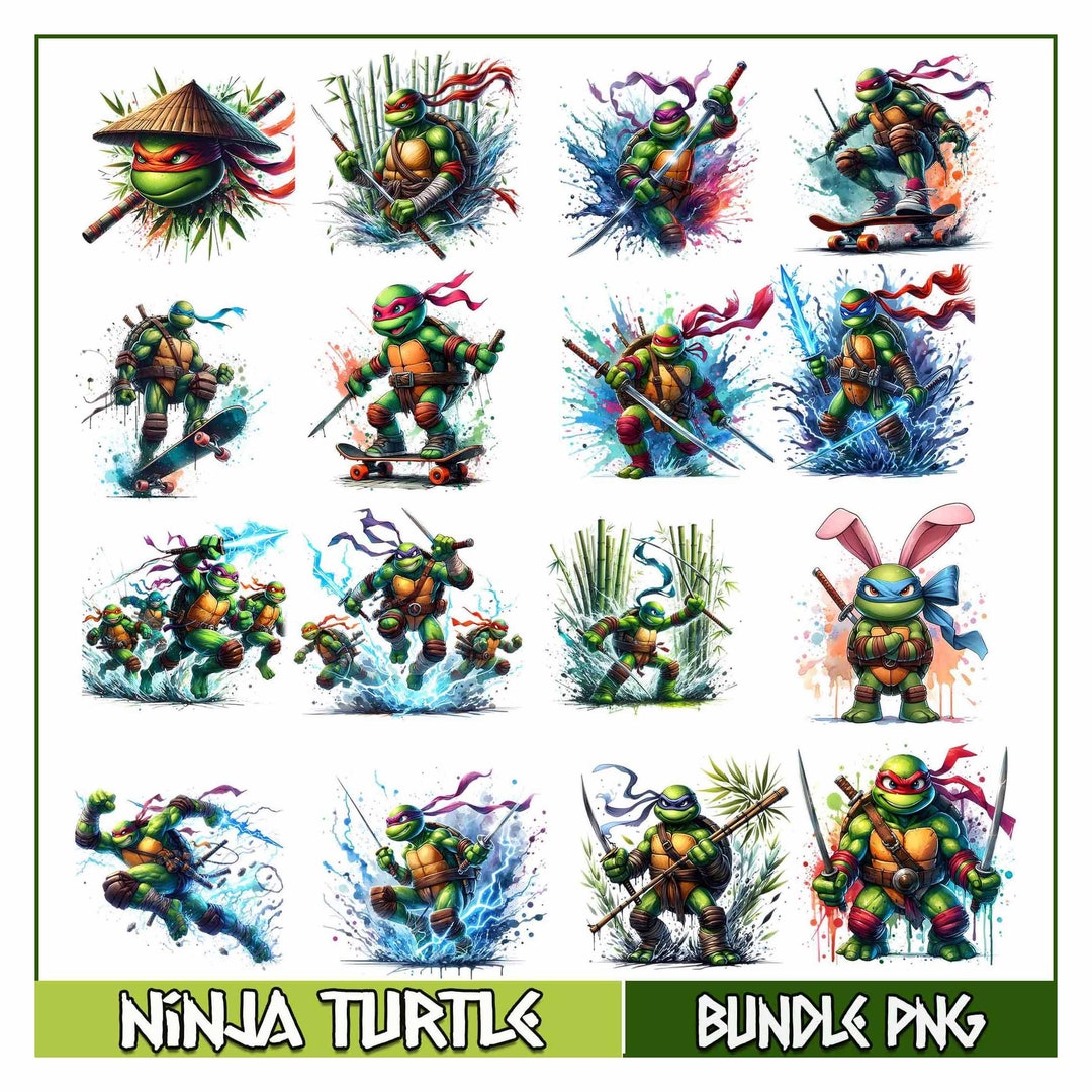 Watercolor Tmnt Png,ninja Turtle Png, High Quality, for Cricut, Cake ...
