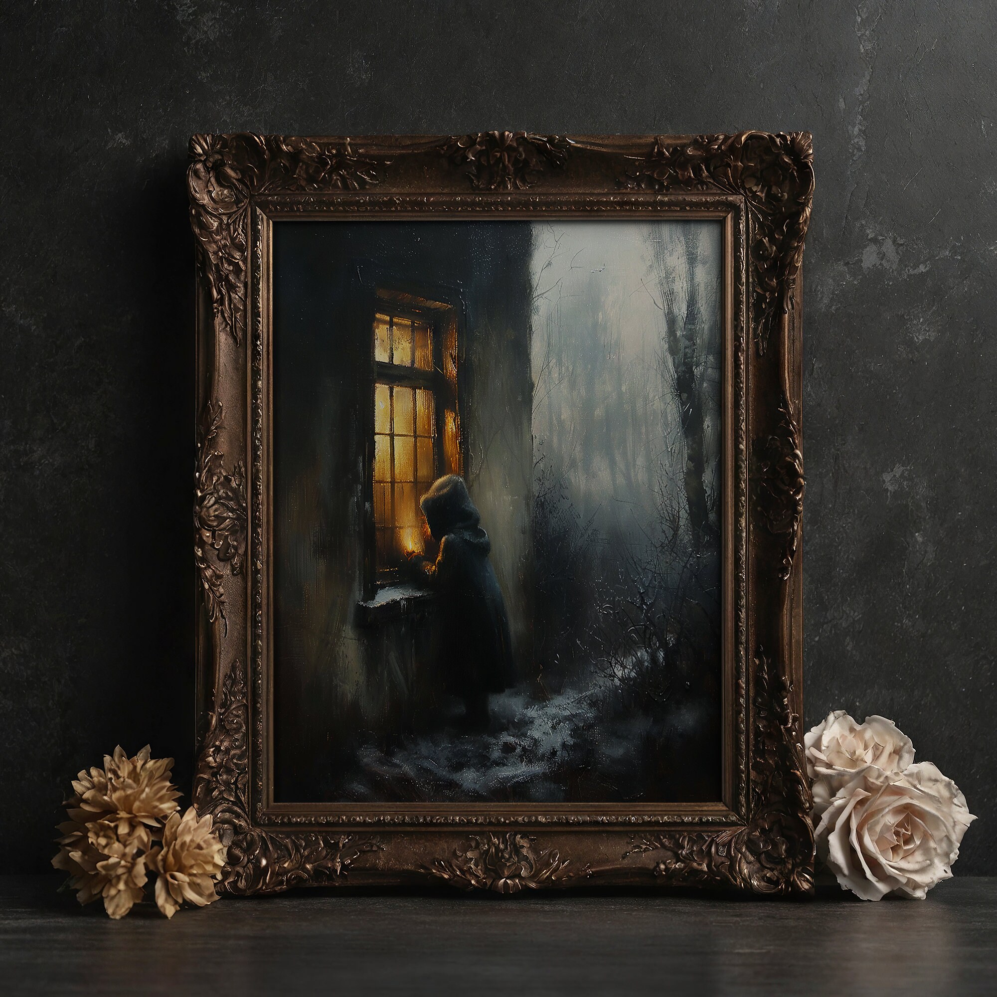 Window Pane Printable Dark Academia Wall Art, Dark Cottagecore Prints ...