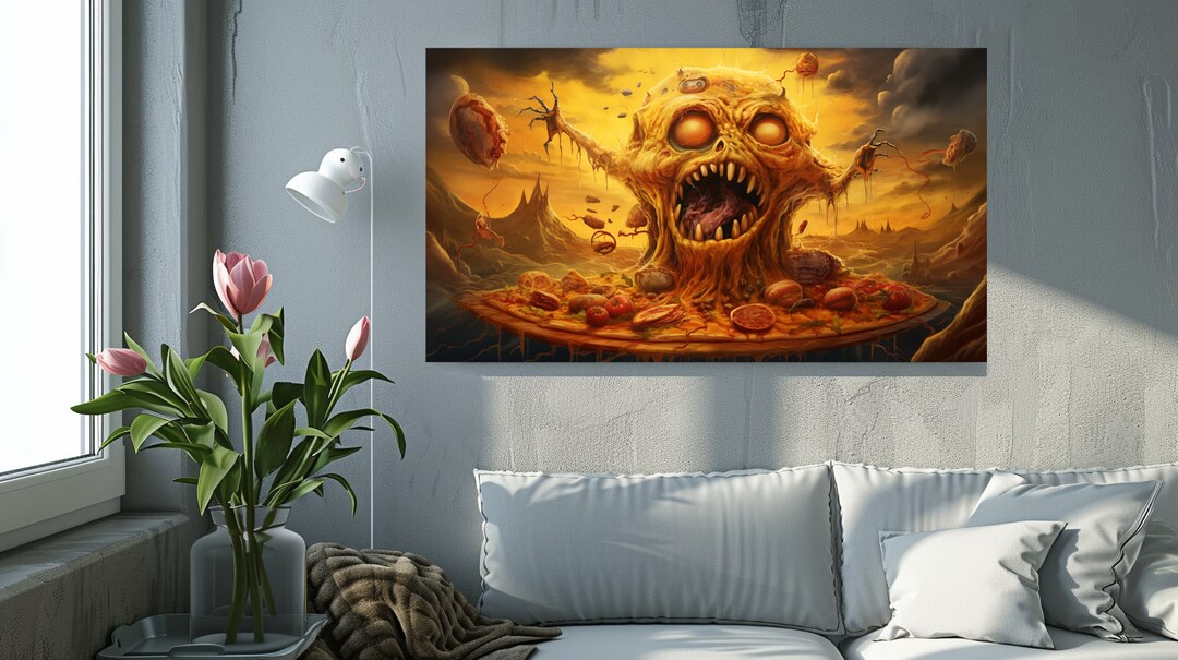 Pizza Monster Surreal Expressionist Digital Art, Pizzalovers Dream and ...