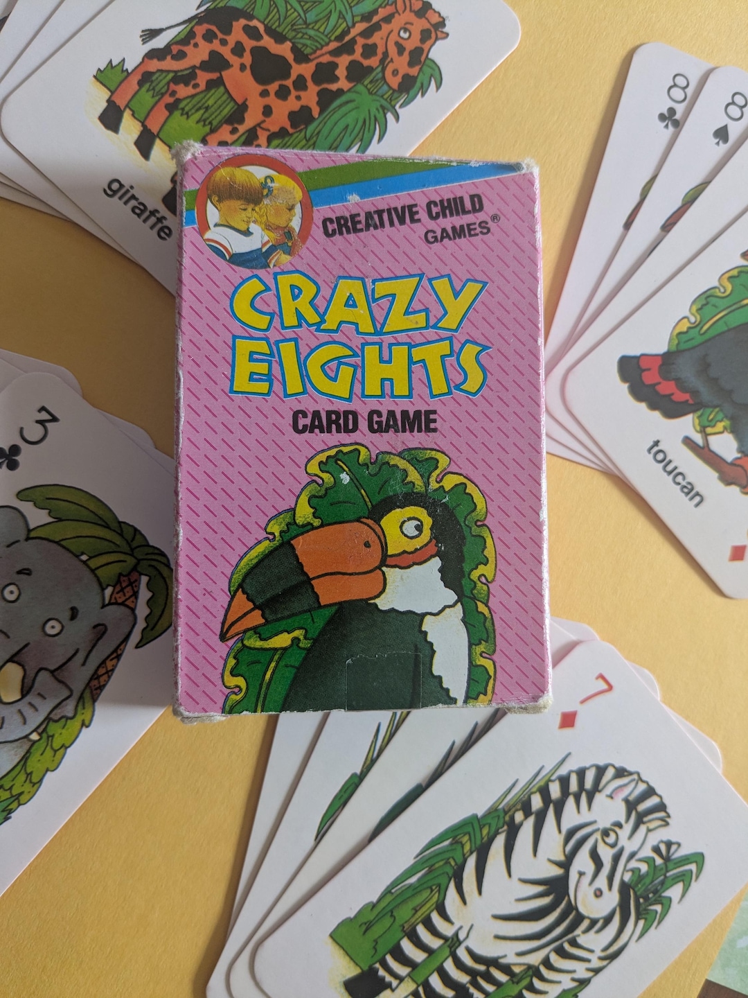 Creative Child's Games ® Crazy Eights Card Game Jungle Animal Theme ...