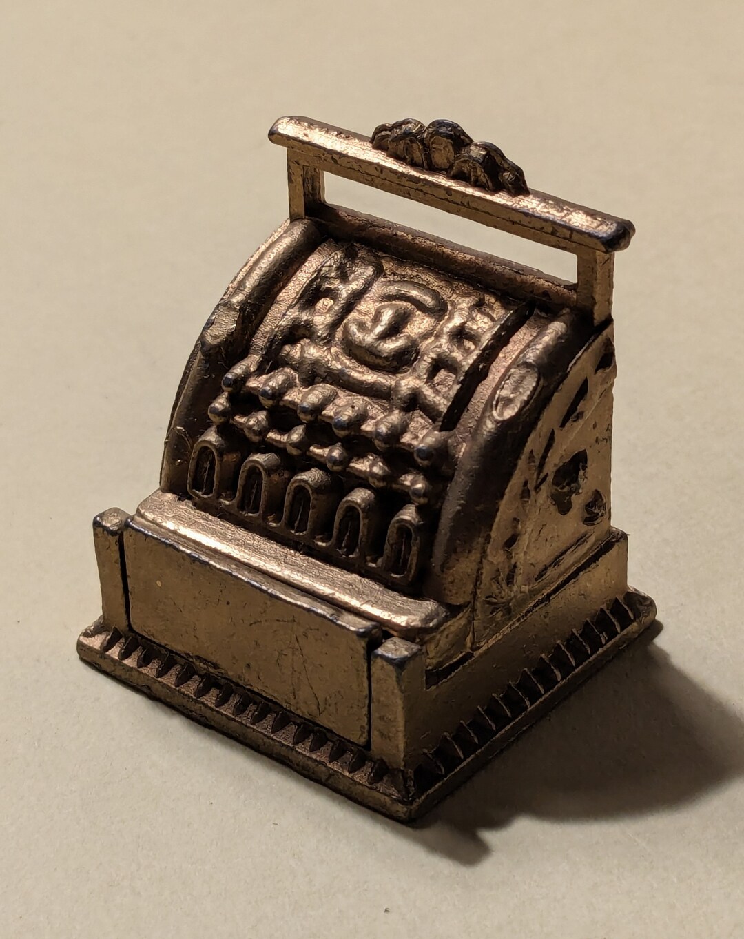 Brass Tone Cast Iron Miniature Cash Register for Dollhouse or General ...
