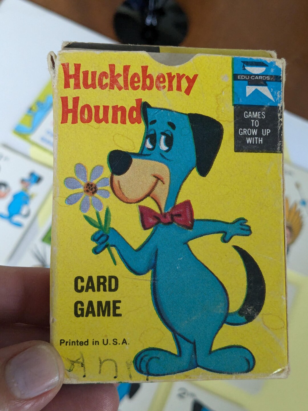 Huckleberry Hound 1961 Edu-cards Card Game Hanna -barbera Productions Vintage Card Game - Etsy