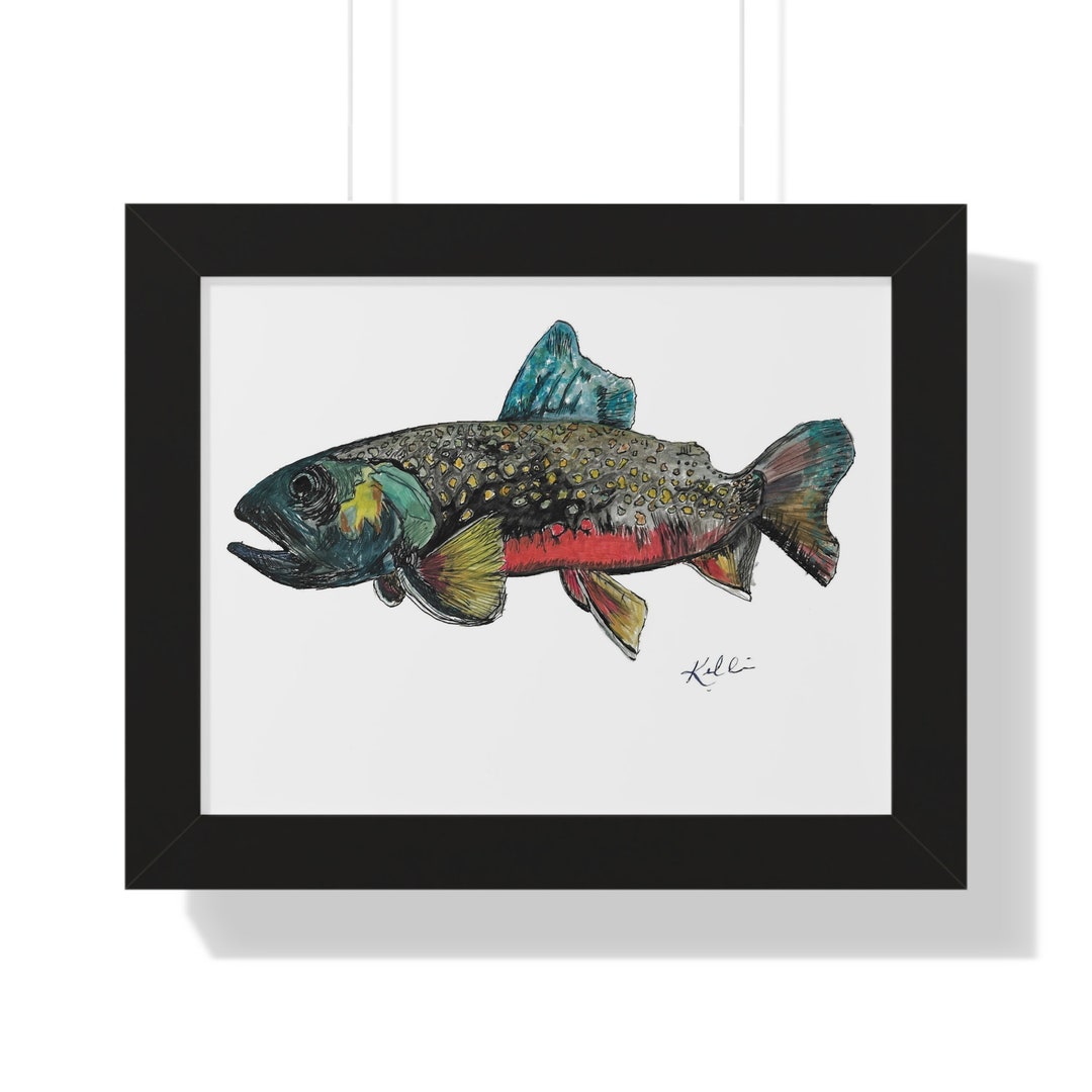 Framed Rainbow Trout Poster - Etsy