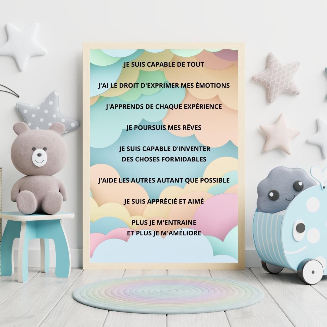 Baby Boy Poster – Positive Affirmations – Self-confidence – Educational ...