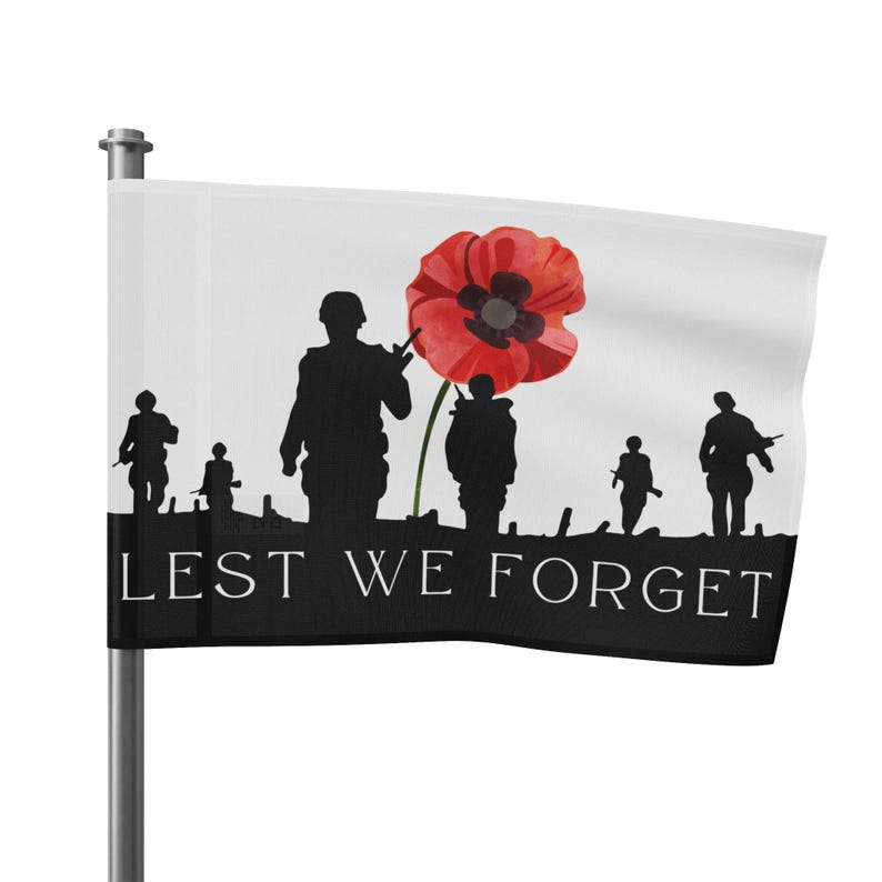 Lest We Forget, Flag, Remembrance Day, November 11 - Etsy