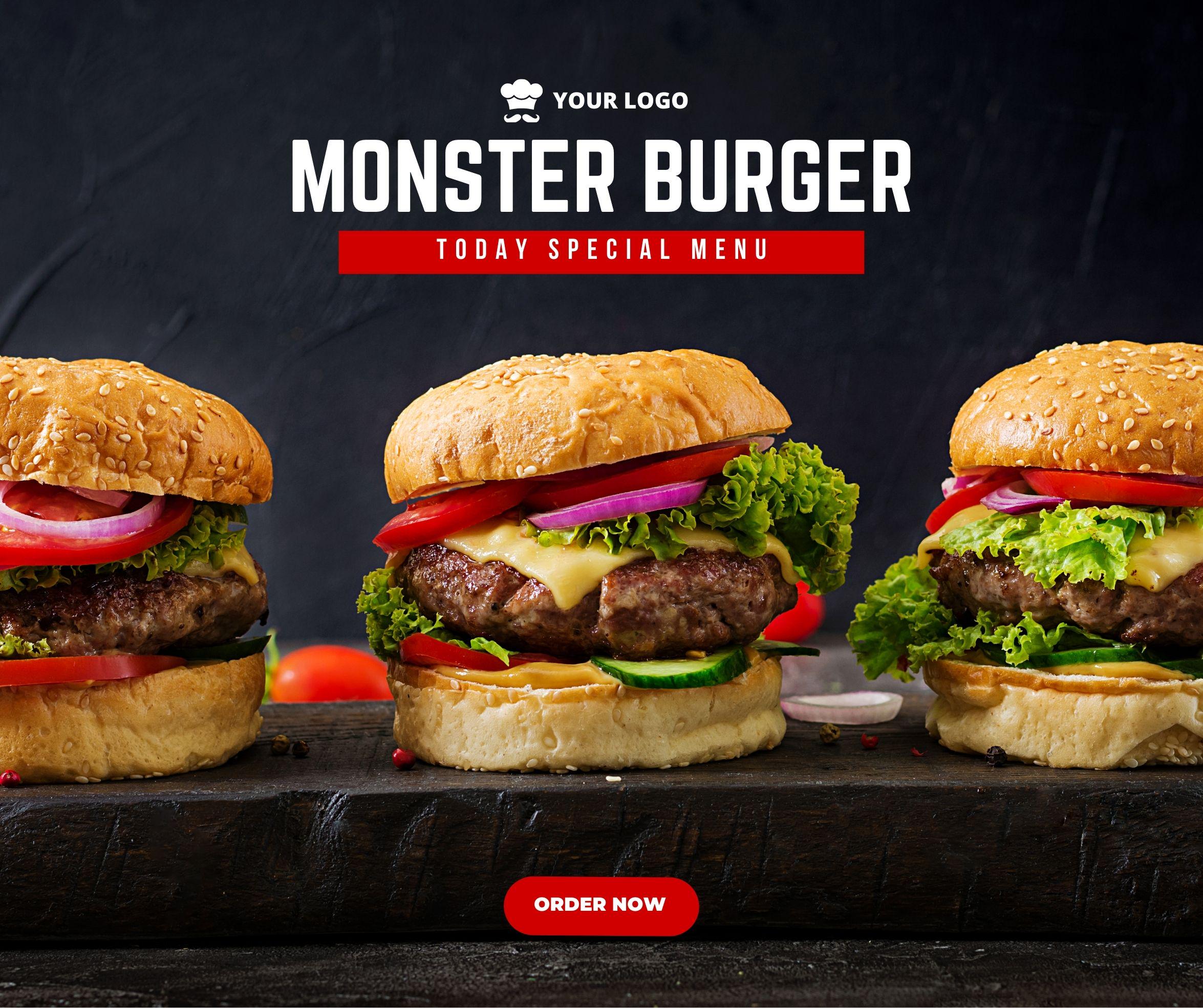 Burger Menu Templates: Restaurant Marketing, Editable Canva Design (PDF ...