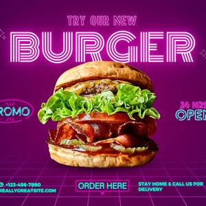Burger Menu Templates: Restaurant Marketing, Editable Canva Design (PDF ...