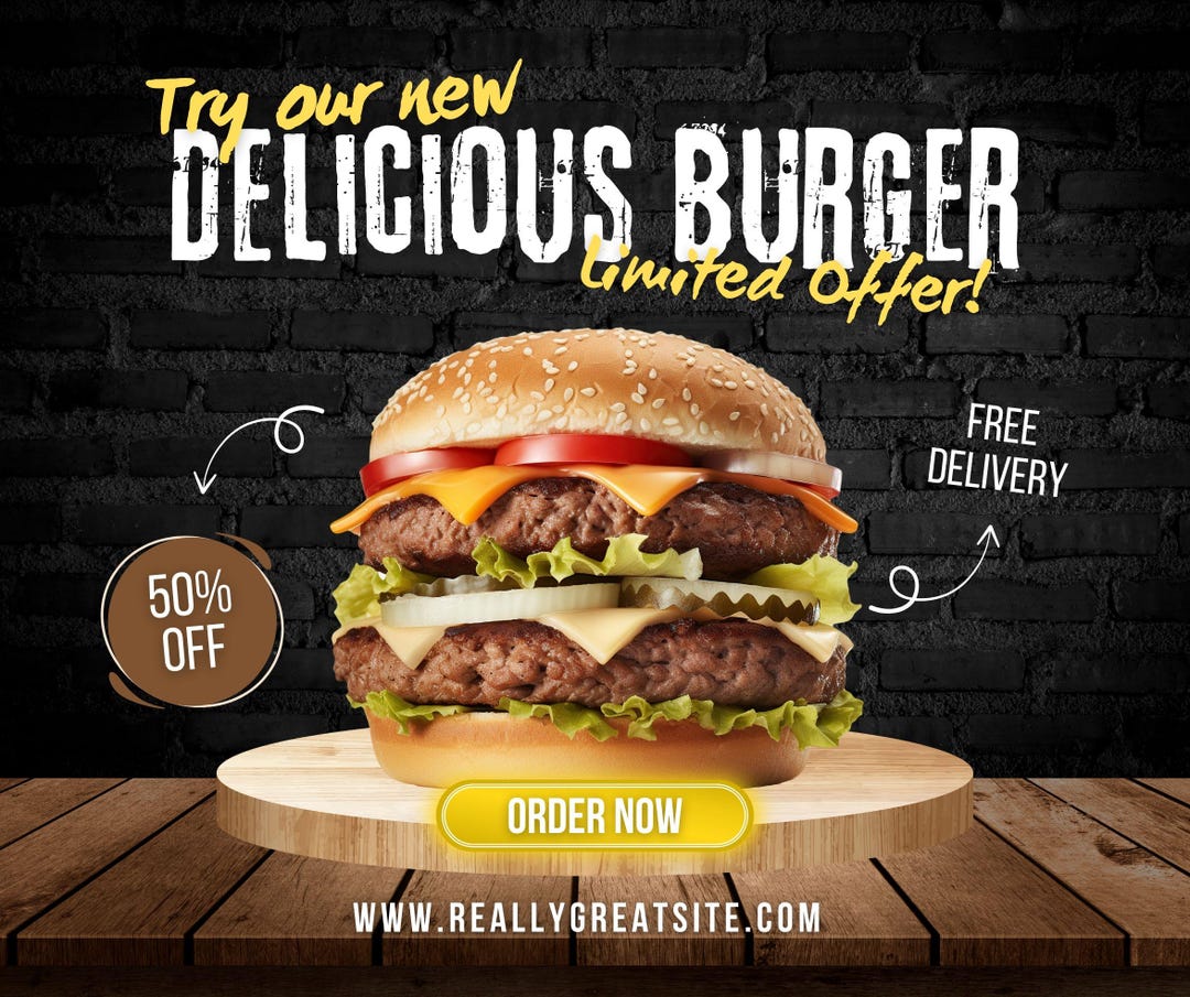 20 Menu Burger Templates for Store Restaurant, BURGER MARKETING ...