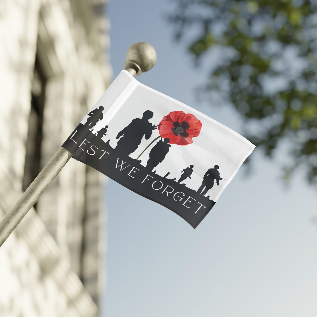 Lest We Forget, Flag, Remembrance Day, November 11 - Etsy