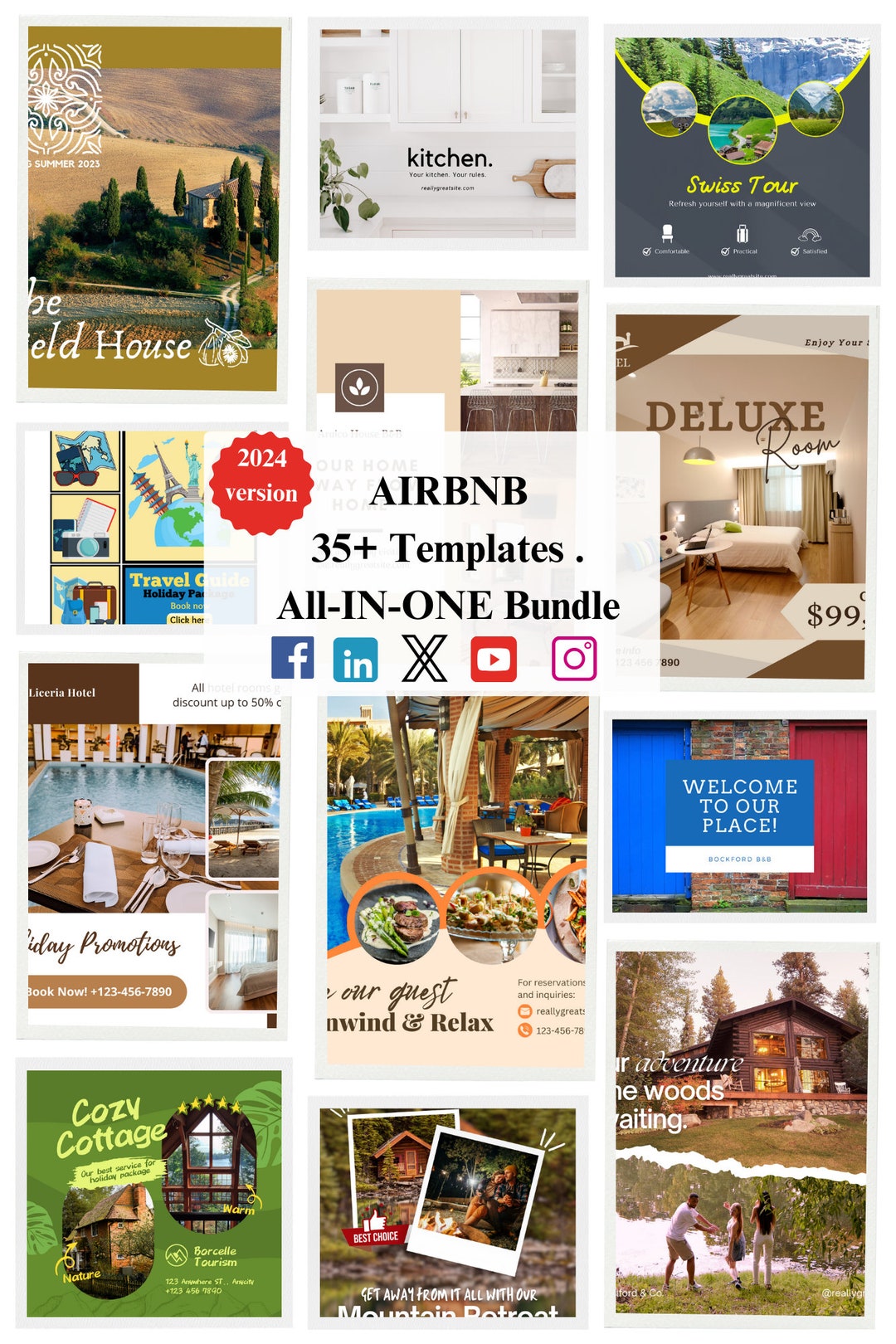 AIRBNB Social Media Templates, Airbnb Advertisement, Airbnb Facebook ...