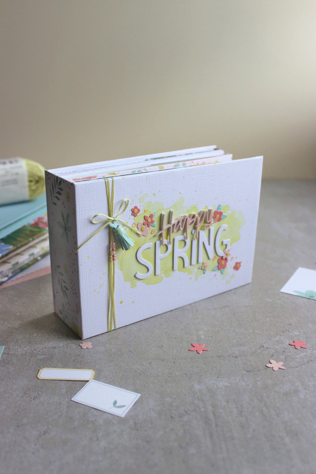Happy spring tutorial PDF scrapbooking - Etsy Italia
