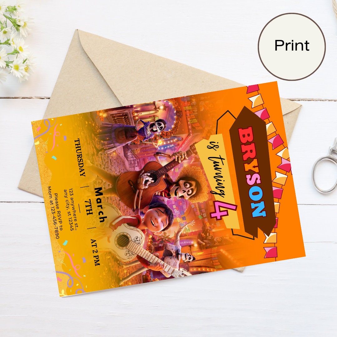 Editable Printable Birthday Invitation Card Template for Kids Hector ...