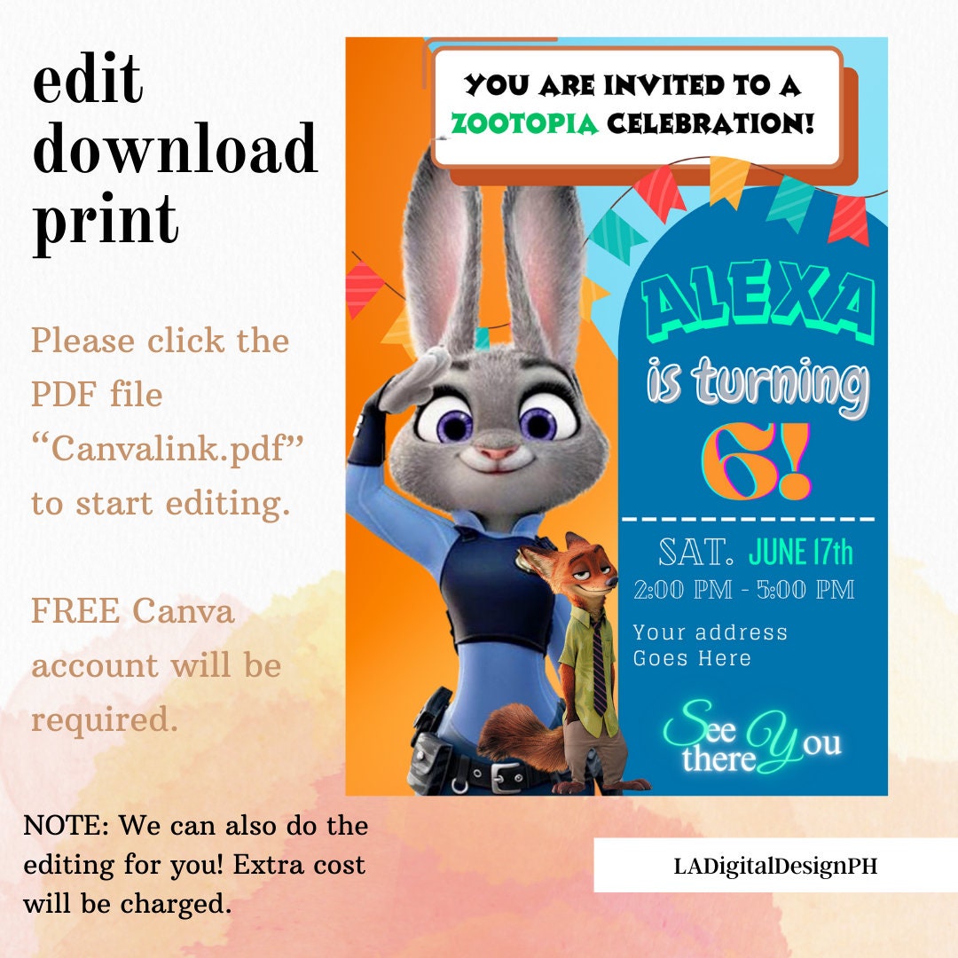 Editable Printable Birthday Invitation Template - Etsy