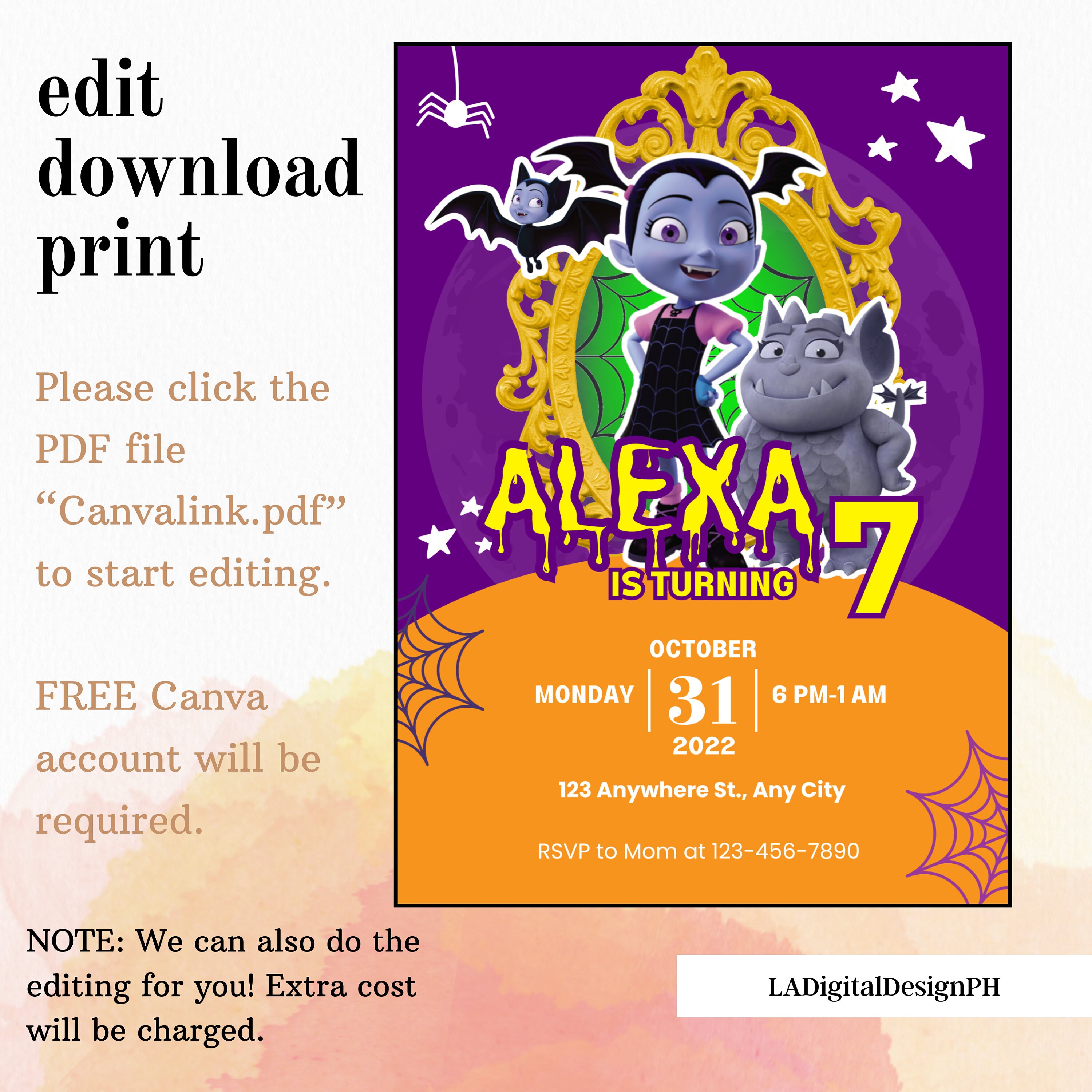 Editable Printable Birthday Invitation Template - Etsy
