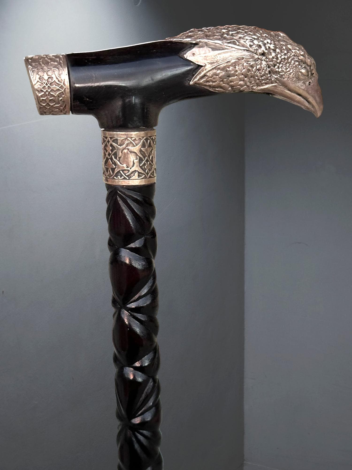 Handmade Wooden Walking Cane | Embroidered Walking Stick| Premium Hand ...