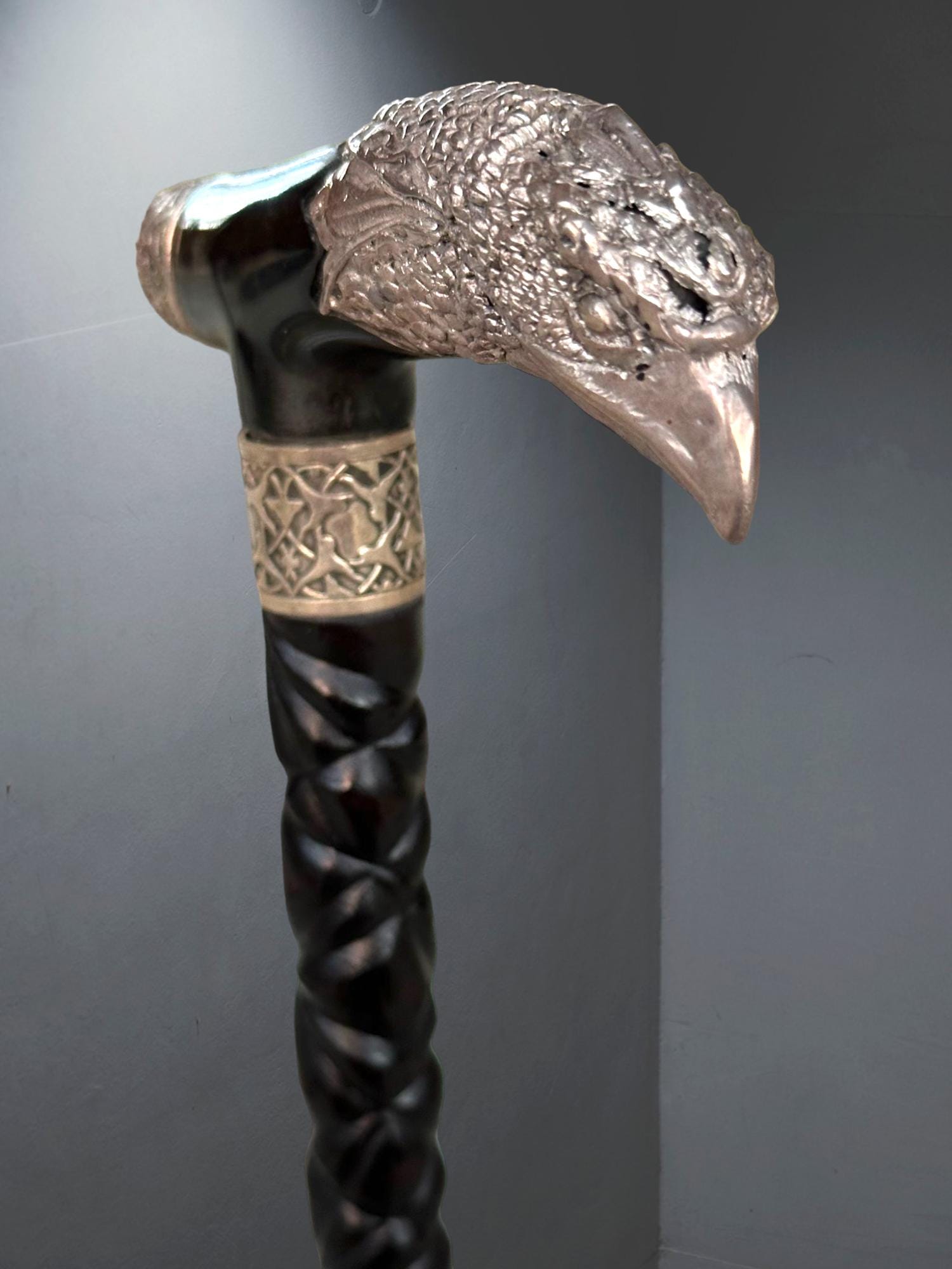 Handmade Wooden Walking Cane | Embroidered Walking Stick| Premium Hand ...
