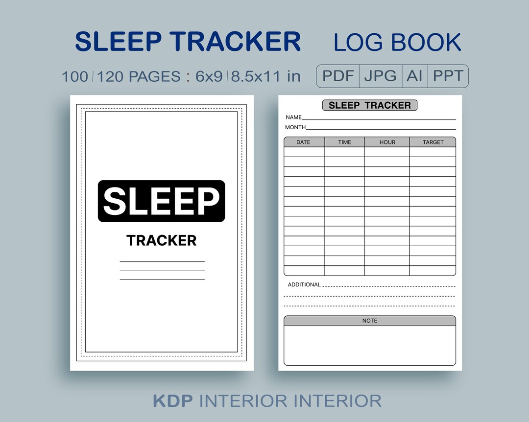 Sleep Tracker, Fillable Monthly Sleep Log, A4 A5 Half Letter Size ...