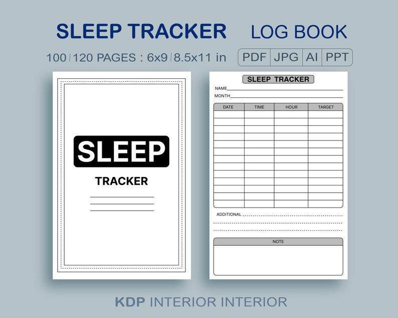 Sleep Tracker, Fillable Monthly Sleep Log, A4 A5 Half Letter Size ...
