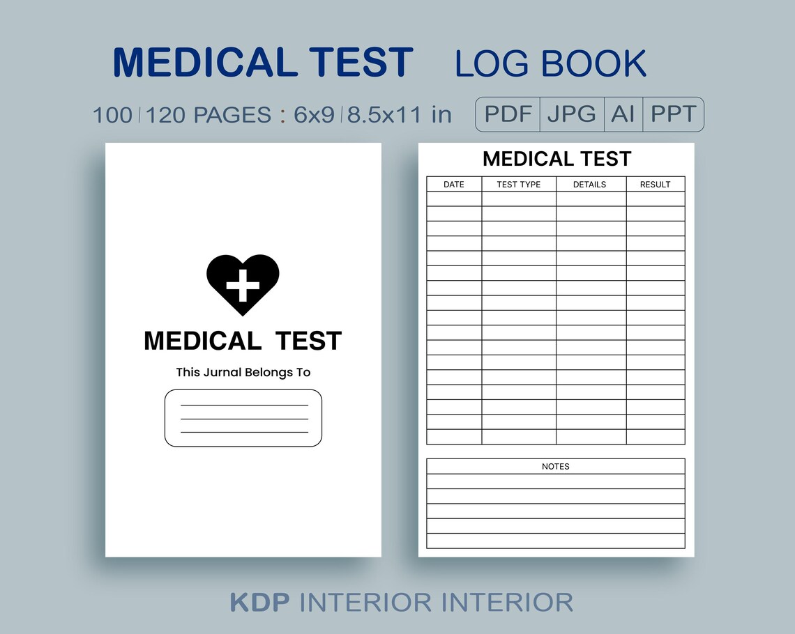 Medical Test Log Book, Doctor Visit Chart, Blood Work Log, Lab Results ...