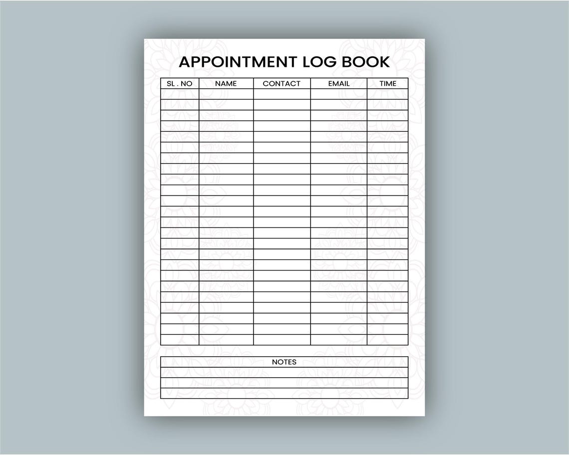 Salon Appointment Log Book: Client Tracker, Weekly Organizer (PDF) - Etsy