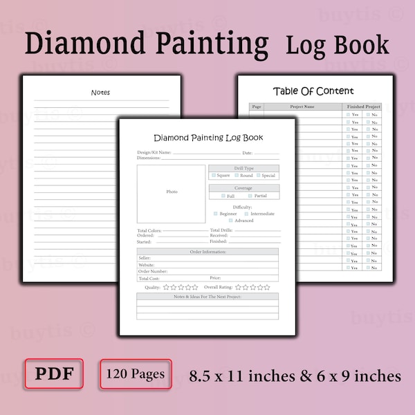 Diamond Painting Log Kit - Etsy
