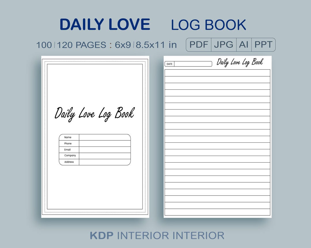 Daily Love Log Book, Daily Love Log Book for Couples, Relationship ...