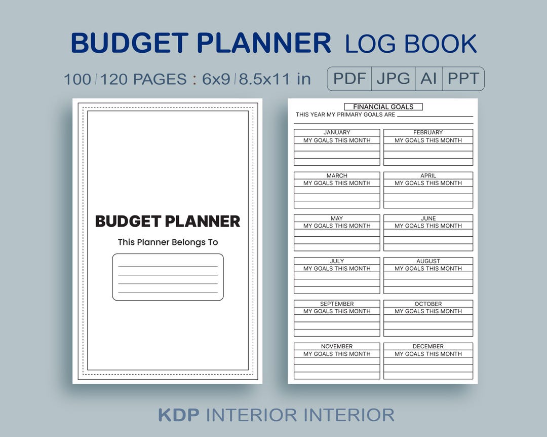 Budget Planner Log Book, Monthly Financial Tracker, Expense Organizer ...