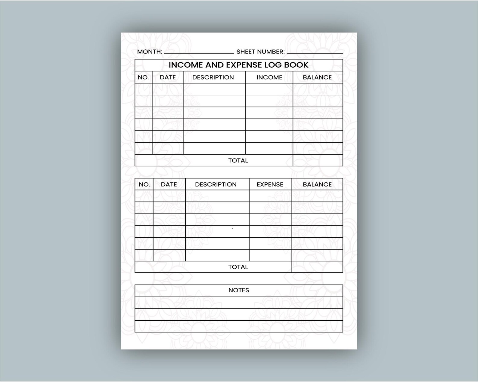 Income and Expense Log Book, Budget Planner, Expense Tracker, Financial ...