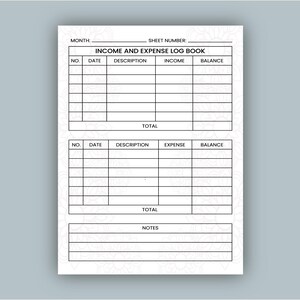 Income and Expense Log Book, Budget Planner, Expense Tracker, Financial ...