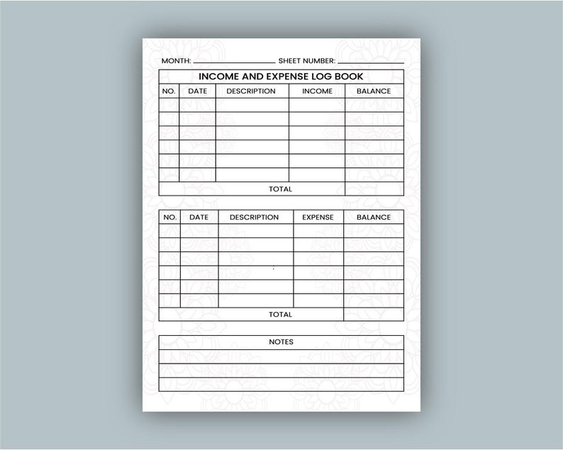 Income and Expense Log Book, Budget Planner, Expense Tracker, Financial ...