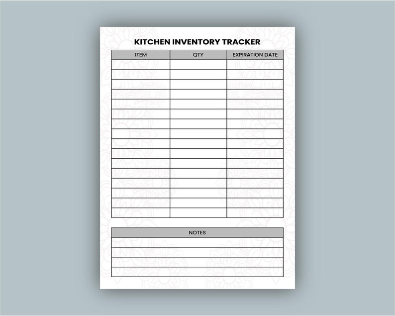 Kitchen Inventory Tracker Printable, Pantry Organization, Grocery List ...