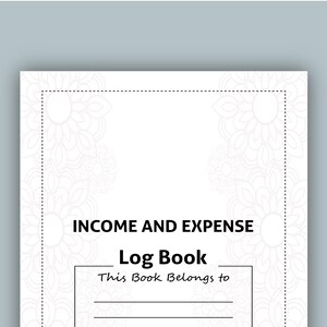 Income and Expense Log Book, Budget Planner, Expense Tracker, Financial ...