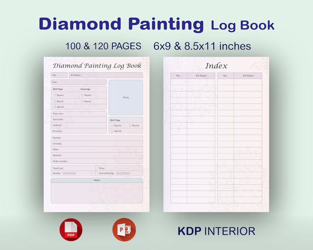 Diamond Painting Log Book, Diamond Painting Journal, Diamond Painting ...